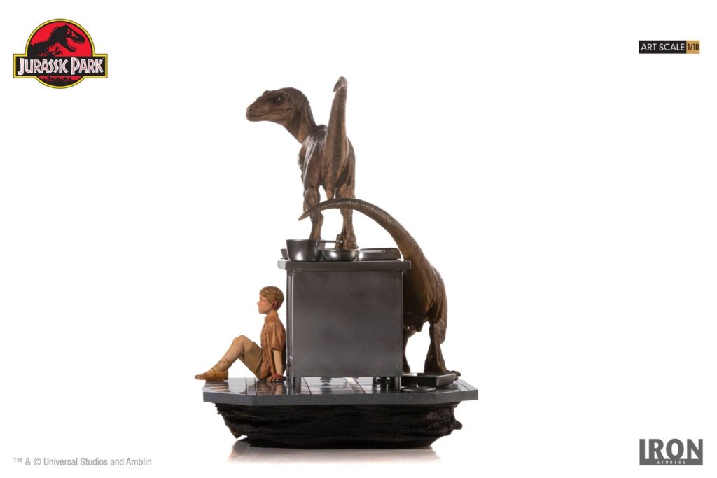 Iron Studios Unveil Incredible Jurassic Park Velociraptors in Kitchen ...